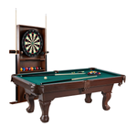 Ball and Claw Leg Billiard Table Set w/Cue Rack, Dartboard & Accessori ...