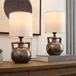 Set of 2 Rustic Farmhouse Ceramic Table Lamp – simplexdeals