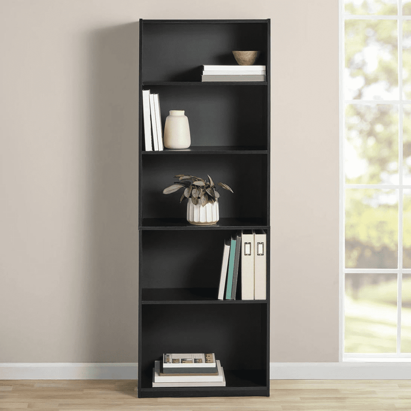 Mainstays 5-Shelf Bookcase with Adjustable Shelves – simplexdeals