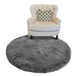 Big Shag Fluffy Grey Round Area Rug – simplexdeals