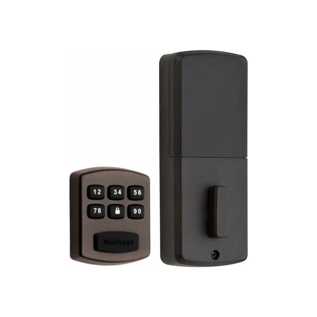 Kwikset Keyless Entry Deadbolt Electronic Door Lock, 6 Button Keypad ...