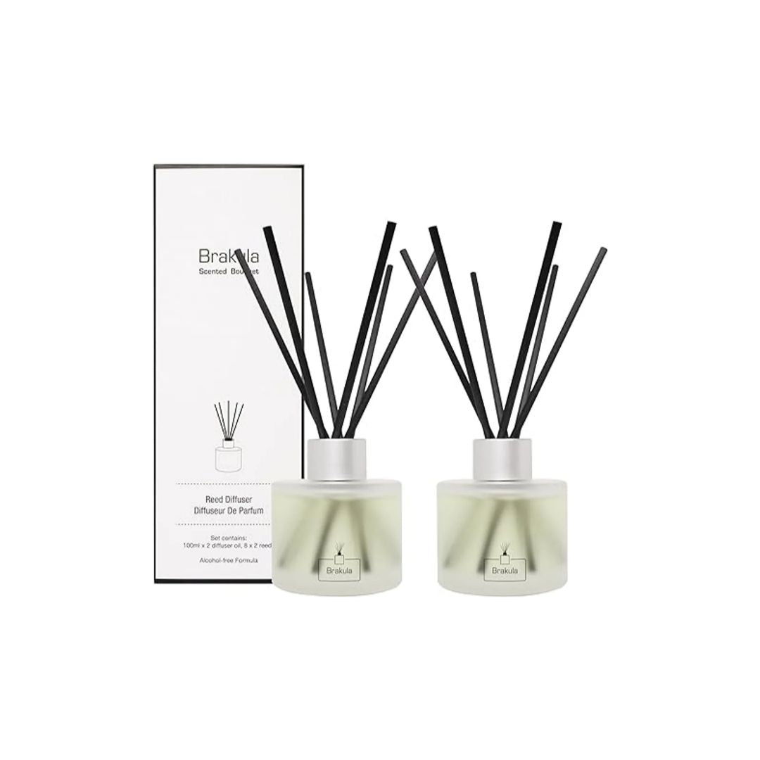 2 Packs Reed Diffuser Set- Bamboo & White Tea Scented Home Fragrance ...
