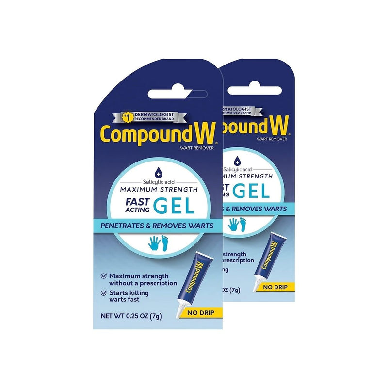 2 Pack Compound W Maximum Strength Fast Acting Gel Wart Remover ...