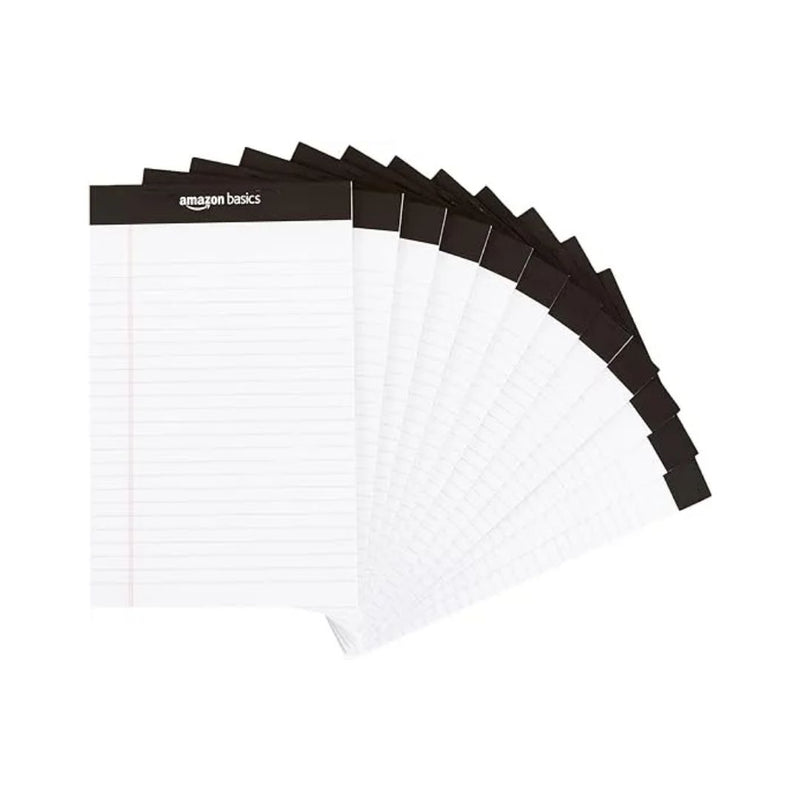 12 Count Amazon Basics Narrow Ruled Lined Writing Note Pad – simplexdeals