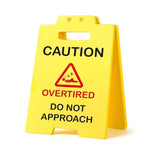 Funny Mini Caution Overtired Desk Sign – simplexdeals