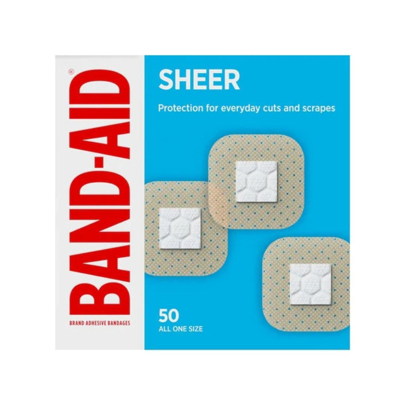 50 Band-Aid Sheer Spots Bandages – simplexdeals