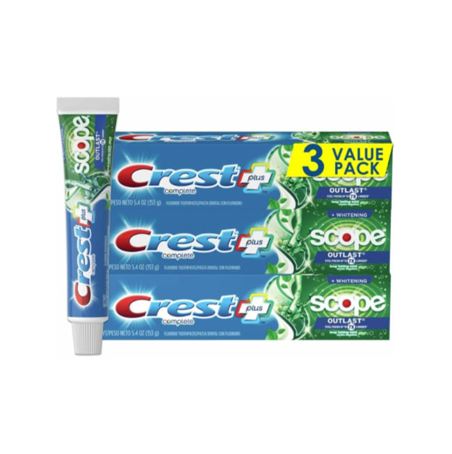 Crest Complete Whitening + Scope Toothpaste (Triple Pack) – simplexdeals