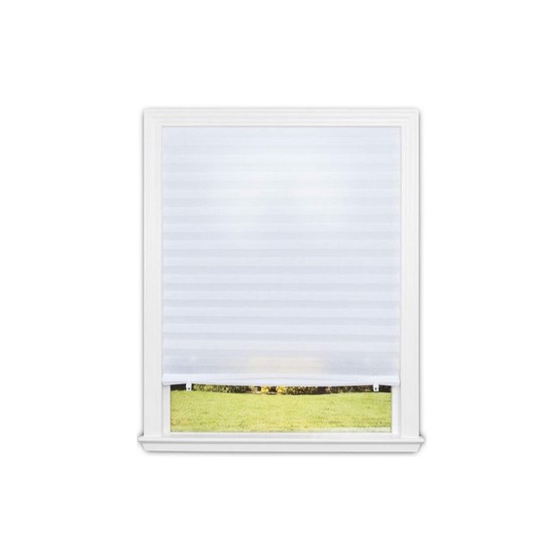 Redi Shade Light Filtering Pleated Fabric Shade White, 36 in x 72 ...