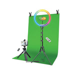 Content Creator Kit with 16-inch Ring Light, Adjustable Tripod, and Gr ...