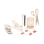 U Brands 10 Piece Rose Gold Wire Metal Desktop Accessory Kit – simplexdeals