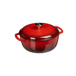 Amazon Basics Enameled Cast Iron Covered Round Dutch Oven, 6-Quart ...