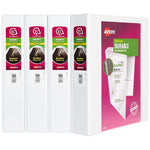 Avery 1.5" 3 Ring Binder, Slant Ring, Holds 8.5" x 11" Paper, 4 White ...