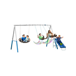 Metal Swing Set with Slide & Firefly LED Swing Seats Via Walmart ...