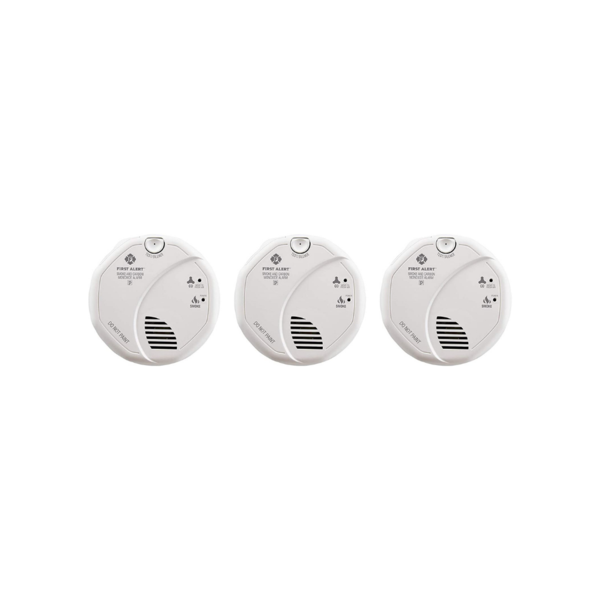 3 First Alert Hardwired Smoke and Carbon Monoxide Detectors with Batte ...
